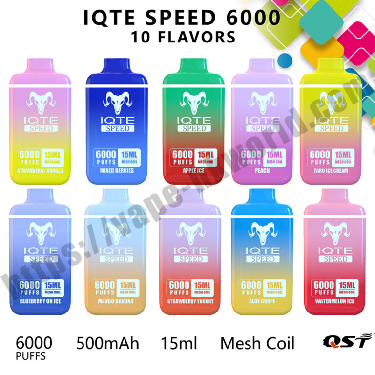 IQTE SPEED 6000 Puffs一次性電子煙(10種口味) | 電子煙|煙彈|港煙|悅刻 |vape|relx|vape Hk ...